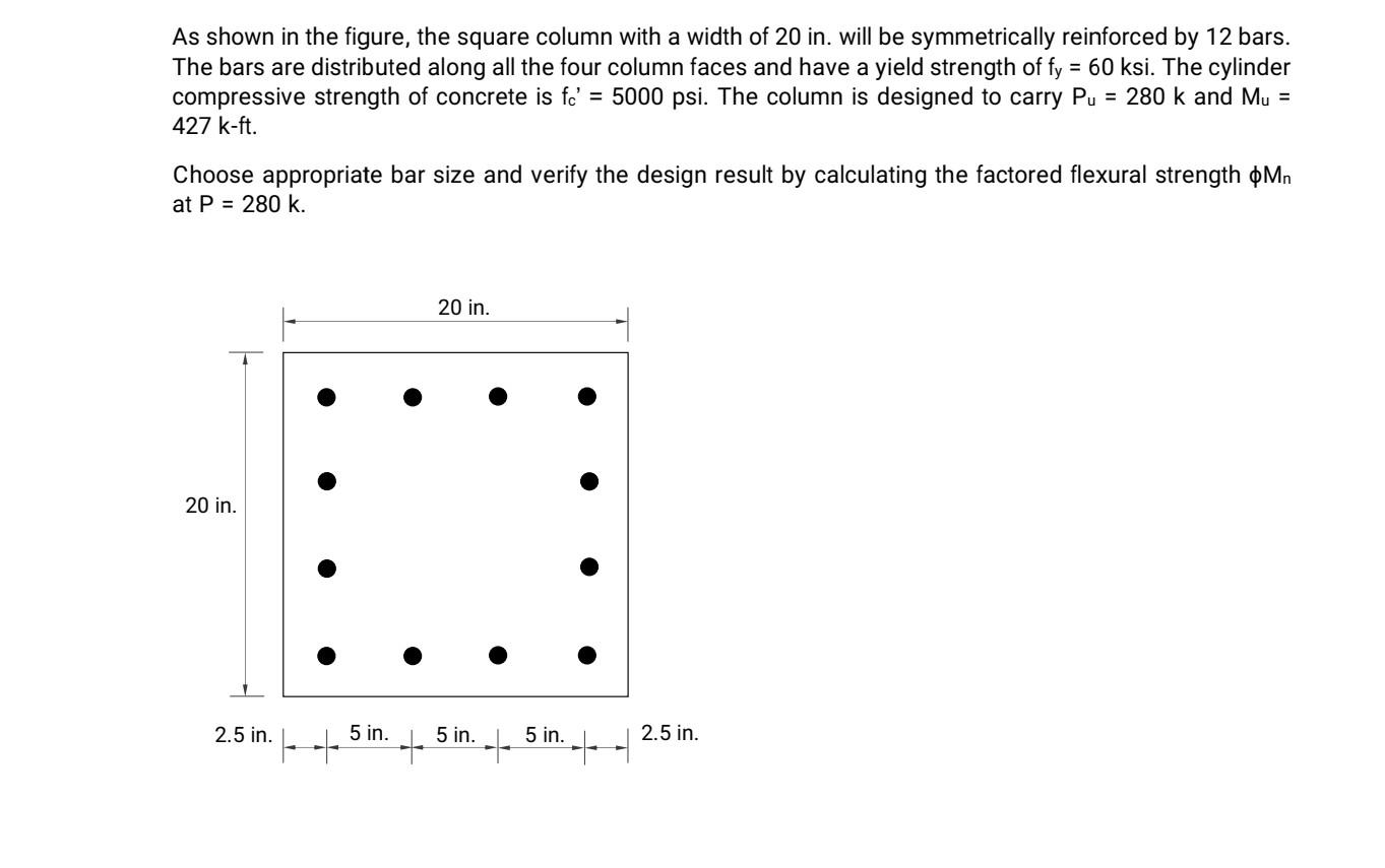Solved As shown in the figure, the square column with a | Chegg.com