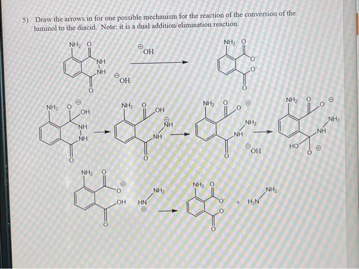 Solved 5) Draw the arrows in for one possible mechanism for | Chegg.com