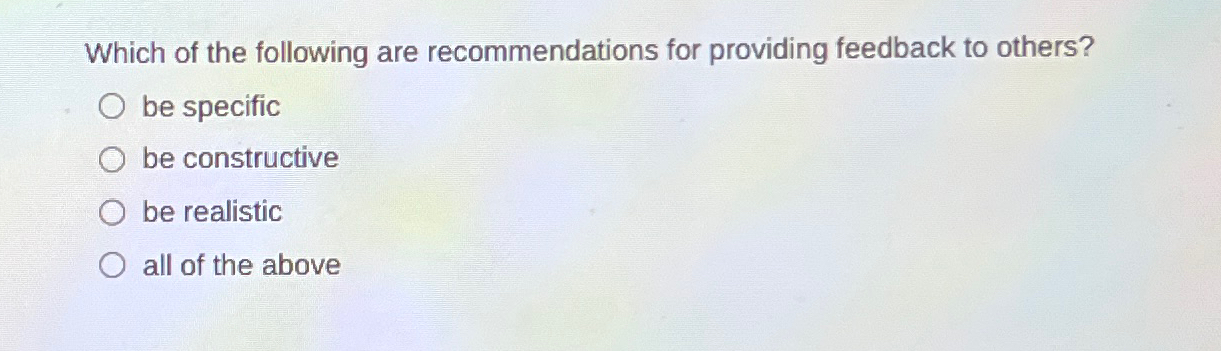 Solved Which of the following are recommendations for | Chegg.com