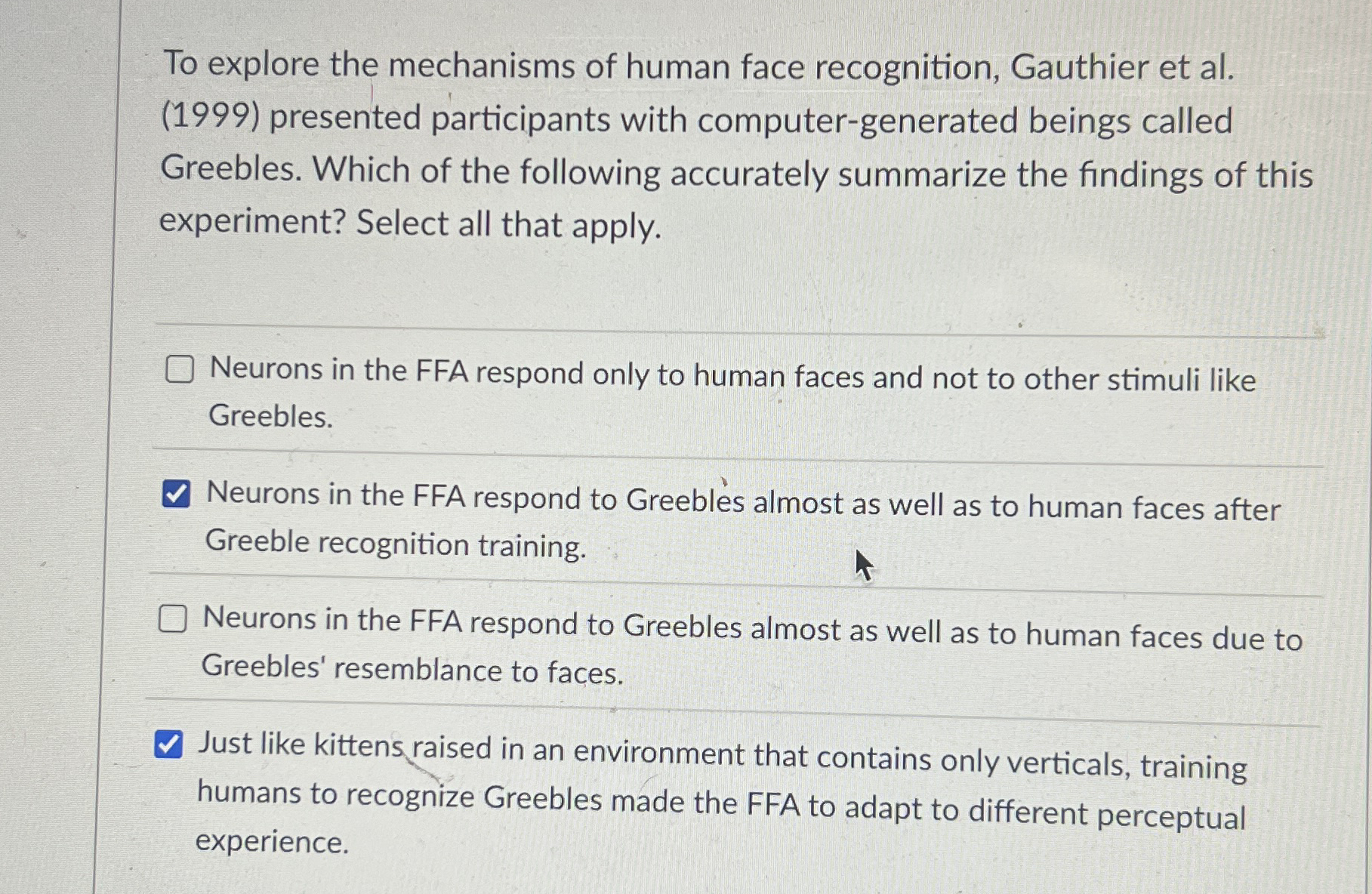 Solved To explore the mechanisms of human face recognition, | Chegg.com