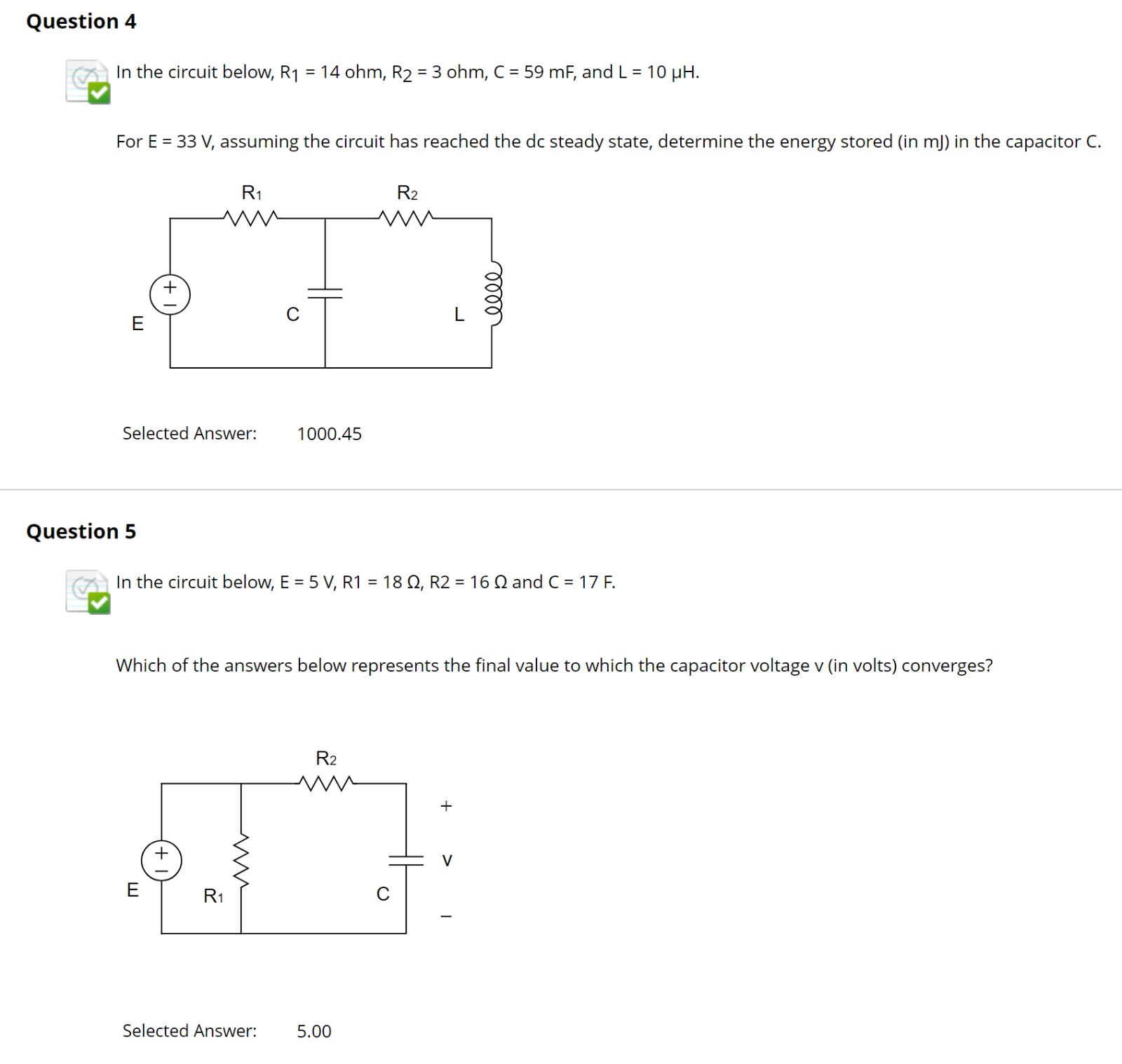 Solved Question 4In the circuit below, | Chegg.com