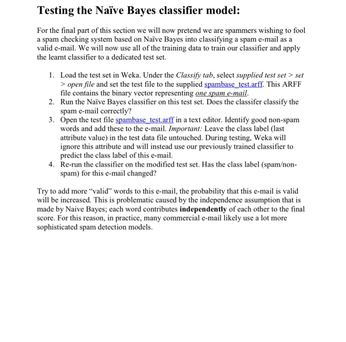Testing The Naïve Bayes Classifier Model For The Final Part Of This Section We Will Now Pretend 