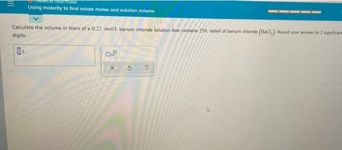 Solved Stions Using Molarity To Find Solute Moles And