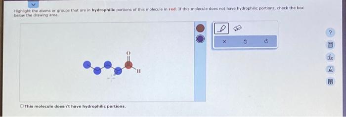 Solved Wighlight the atoms of groups that are in hydrophilic | Chegg.com