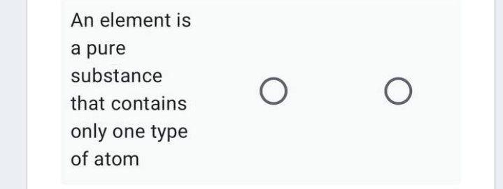 Solved An element is a pure substance that contains only one | Chegg.com