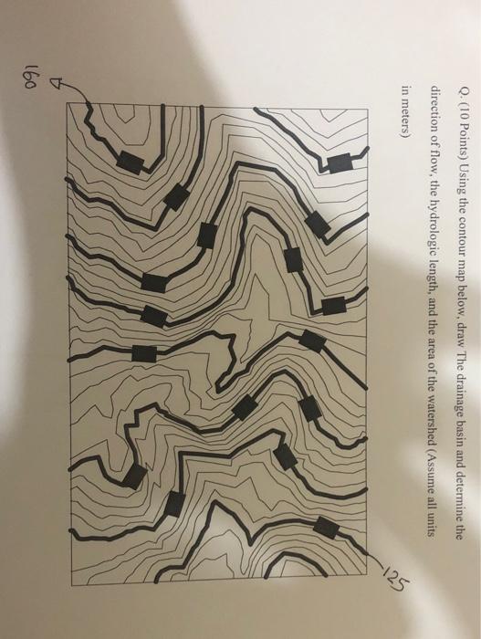 Solved Q. (10 Points) Using the contour map below, draw The | Chegg.com