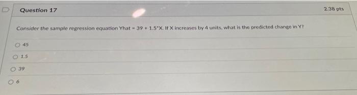 Solved Consider the sample regression equation Yhat | Chegg.com