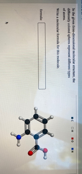 Solved IC DH 10 IN In the given three-dimensional molecular | Chegg.com