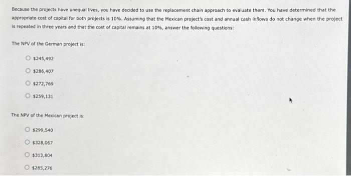Solved 13. The replacement chain approach - Evaluating | Chegg.com