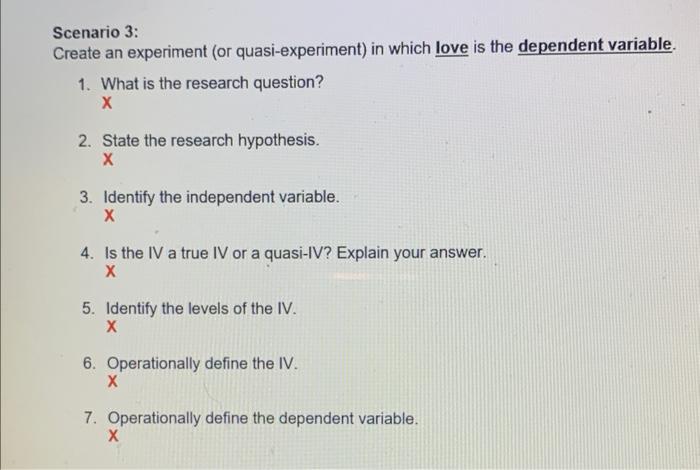 Solved Scenario 3: Create an experiment (or | Chegg.com
