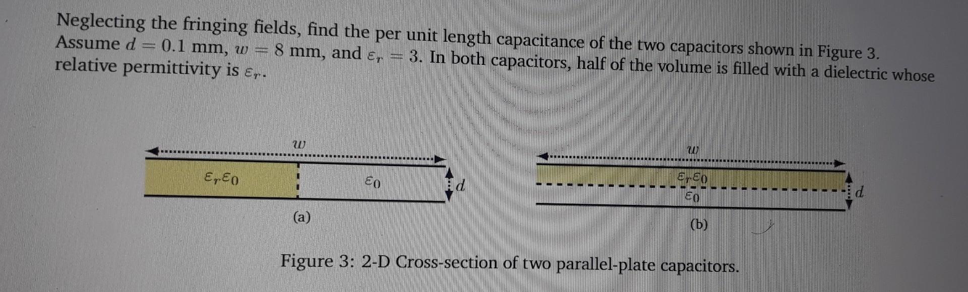 Solved Neglecting the fringing fields, find the per unit | Chegg.com