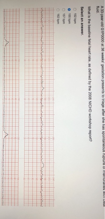 Solved A 33-year-old G1P0000 at 36 weeks' gestation presents | Chegg.com