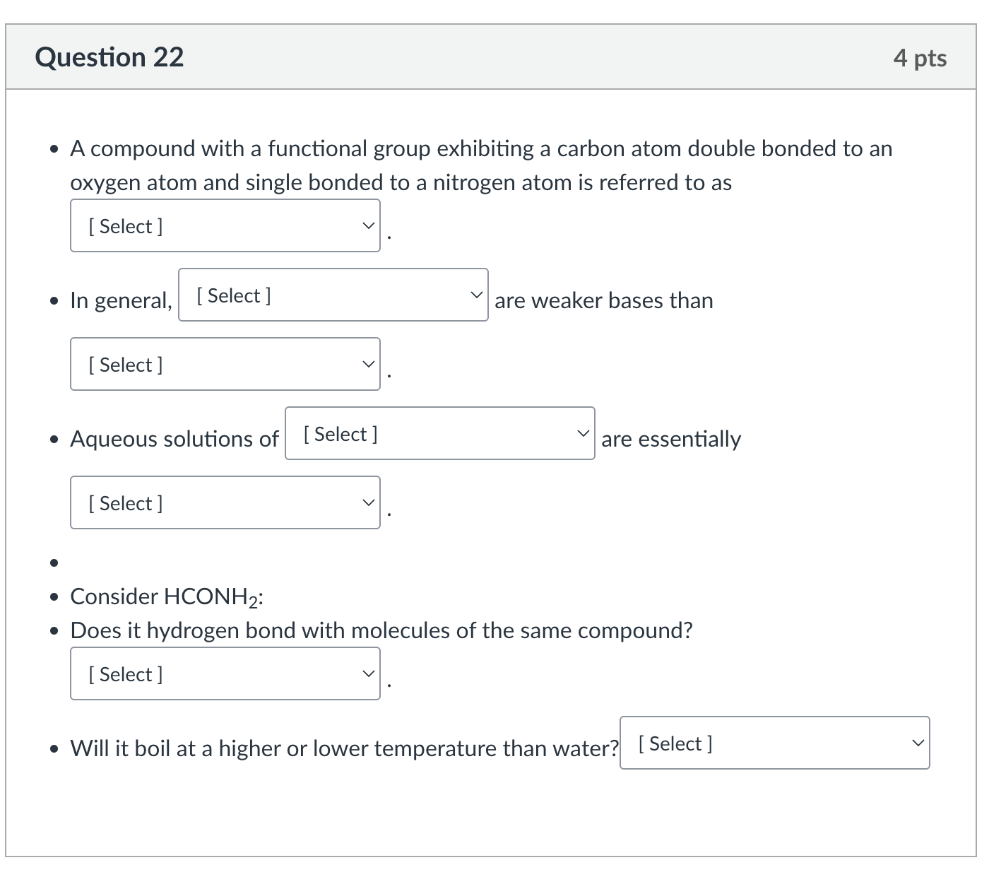 Solved Question 22- ﻿A compound with a functional group | Chegg.com