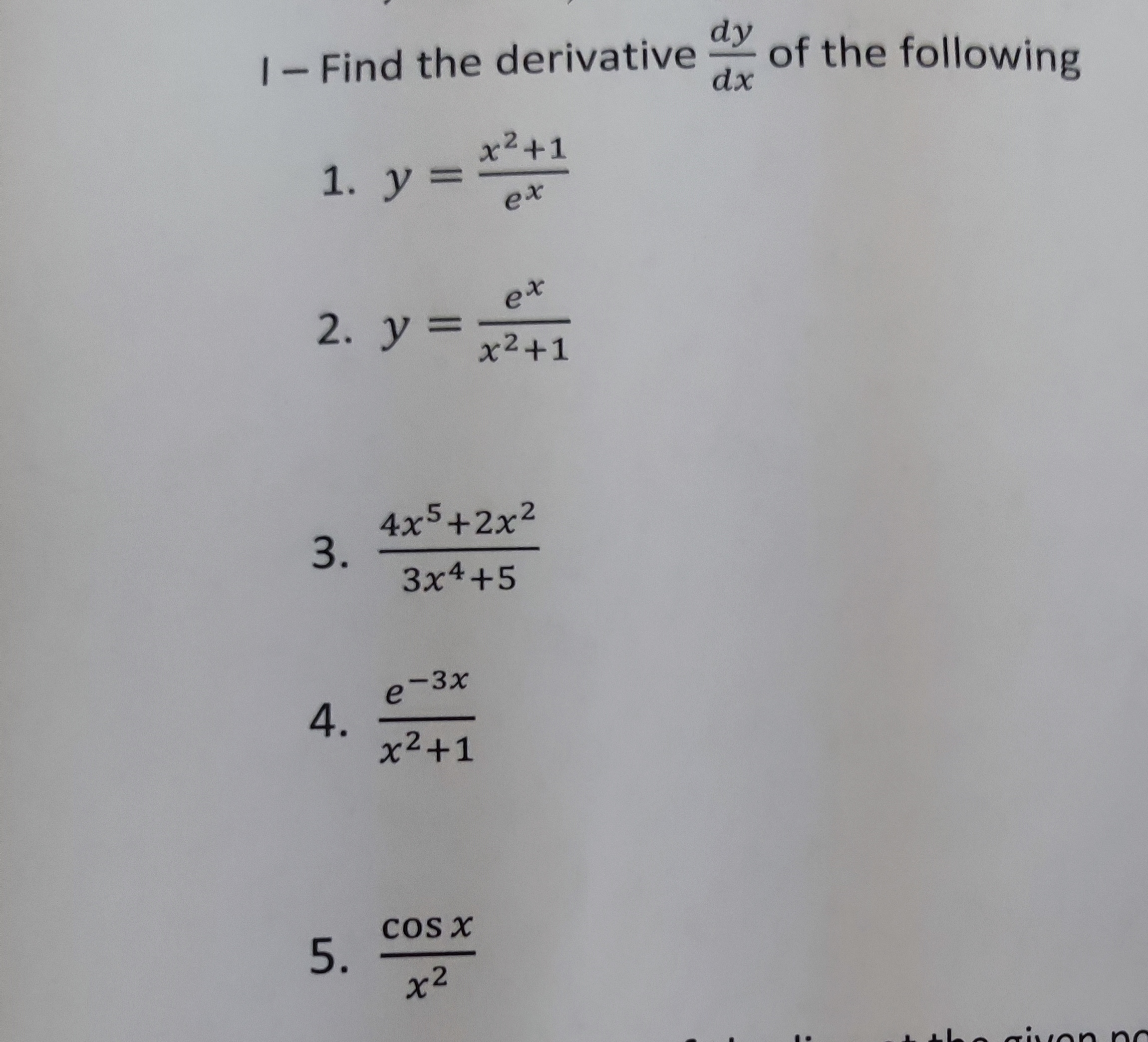 Solved Find the derivative dydx ﻿of the | Chegg.com