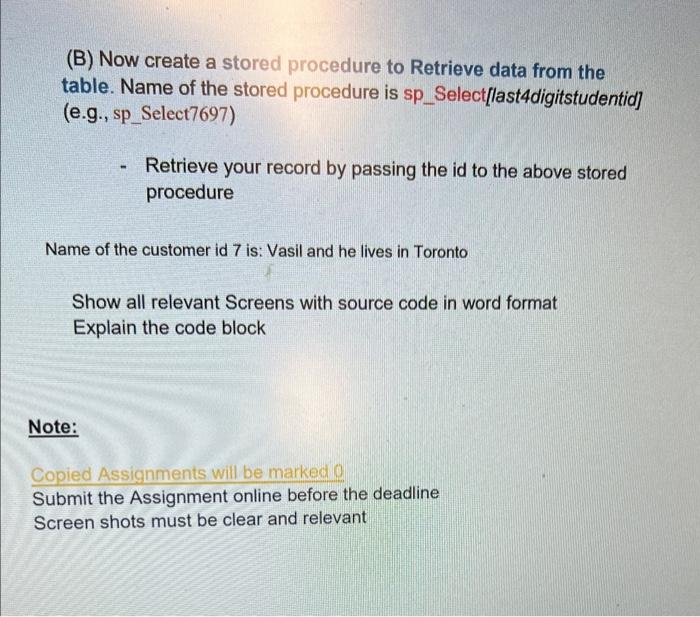 Solved PL/ SQL - Stored Procedures Create a PL/SQL Stored | Chegg.com