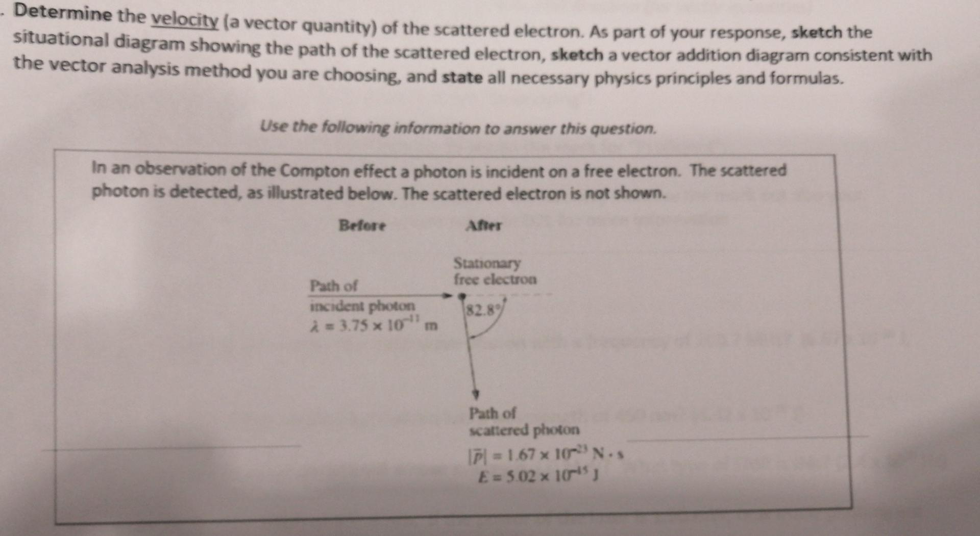 Solved Determine the velocity (a vector quantity) of the | Chegg.com