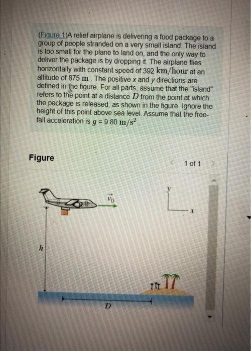 Solved (Figure 1)A relief airplane is delivering a food | Chegg.com