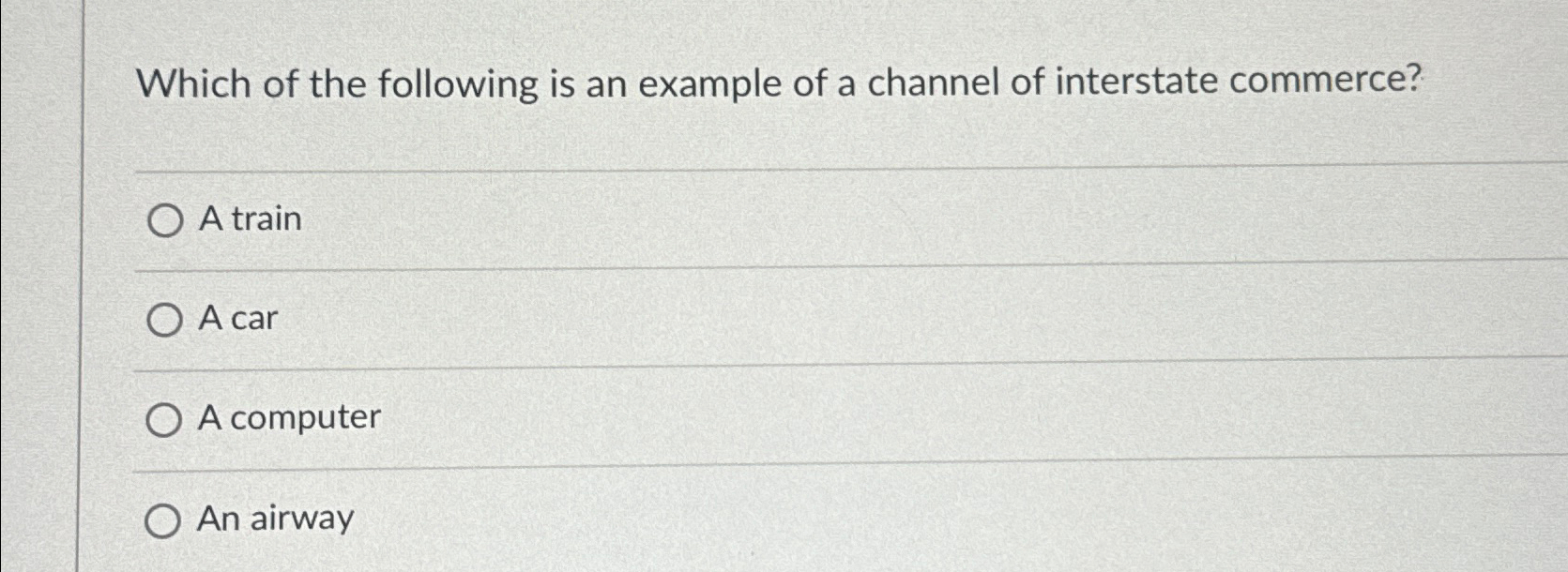 Solved Which of the following is an example of a channel of | Chegg.com