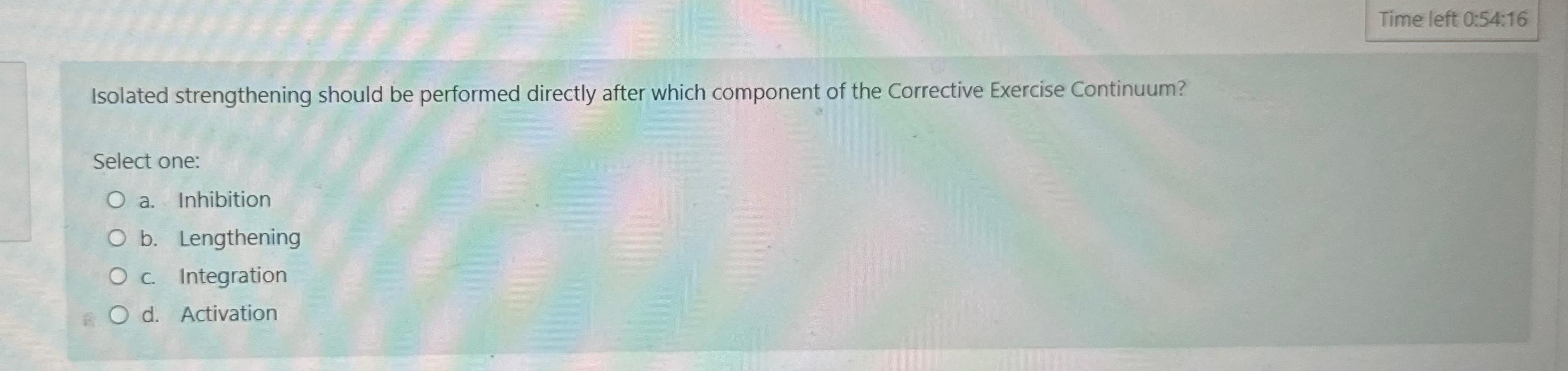 Solved Isolated strengthening should be performed directly | Chegg.com