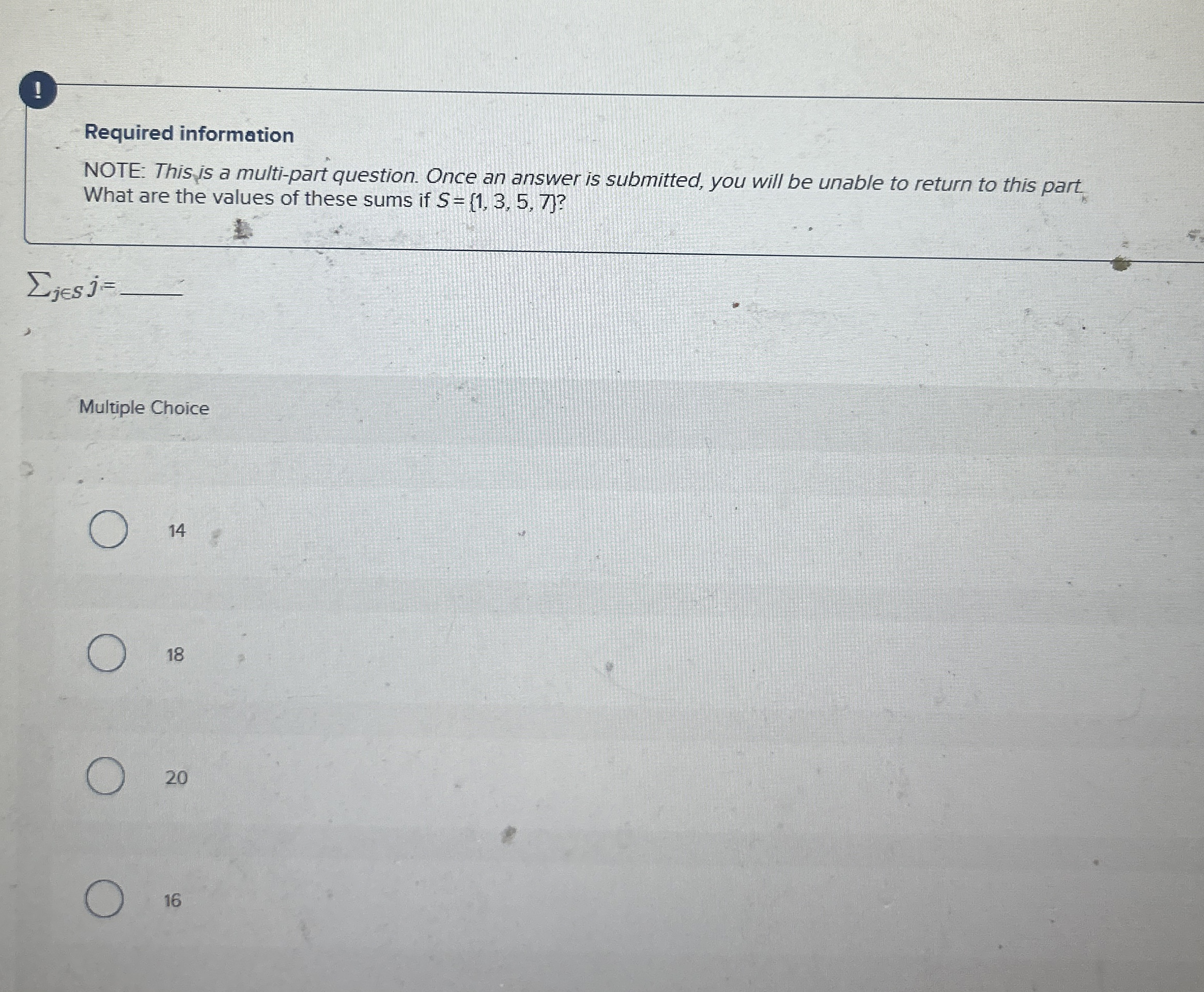 Solved !Required informationNOTE: This is a multi-part | Chegg.com