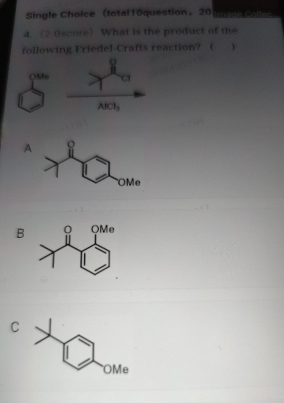 Solved Single Choice (total10question, 20 imane c. 4. | Chegg.com