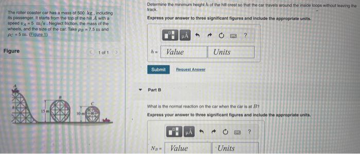 Solved Determine the minimum height h of the hill crest so | Chegg.com