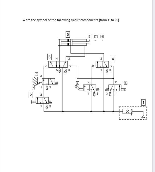 Solved Write the symbol of the following circuit components | Chegg.com