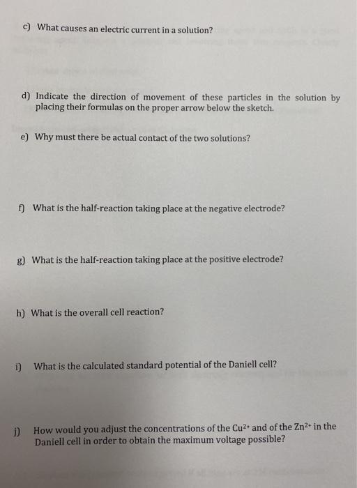 Solved 1. A Simple Daniell Cell Complete the diagram below | Chegg.com