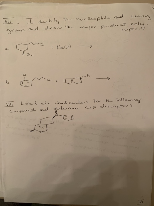 Solved the following using luPAC rules: í Name 25 each VI To | Chegg.com
