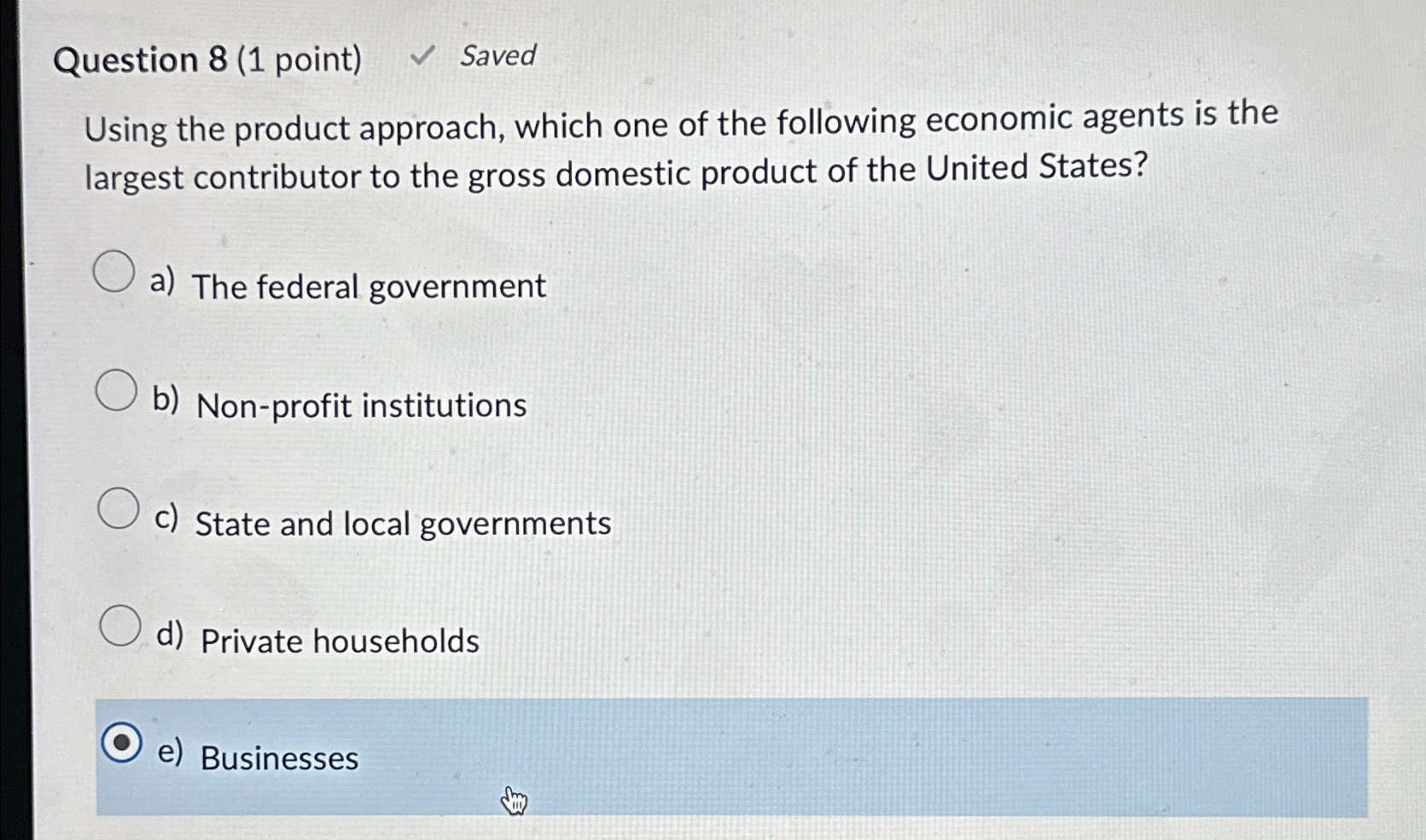 Solved Question 8 (1 ﻿point) ﻿SavedUsing the product | Chegg.com