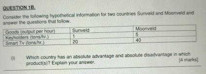 Solved QUESTION 1B.Consider the following hypothetical | Chegg.com