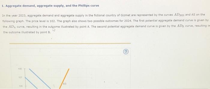 Solved 1. Aggregate demand, aggregate supply, and the | Chegg.com