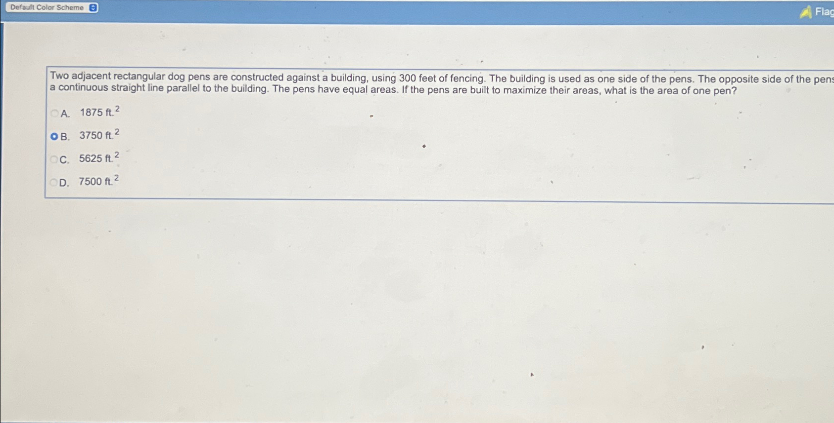 Solved Default Color SchemeFlagTwo adjacent rectangular dog | Chegg.com