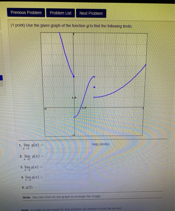 Solved Previous Problem Problem List Next Problem (1 point) | Chegg.com
