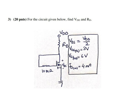 Solved 3) (20 pnts) For the circuit given below, find Vpp | Chegg.com
