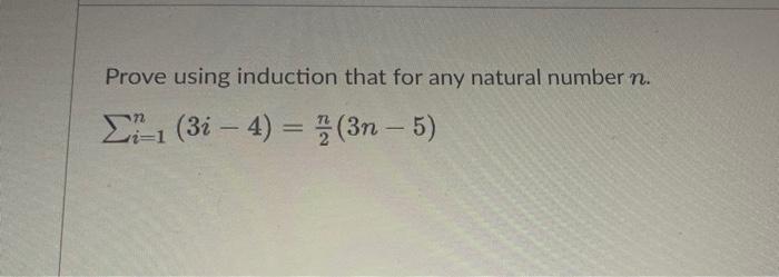 Solved Prove using induction that for any natural number n. | Chegg.com