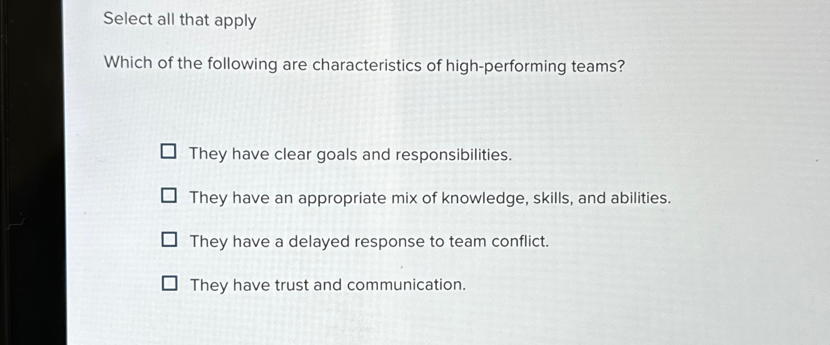 Solved Select all that applyWhich of the following are | Chegg.com