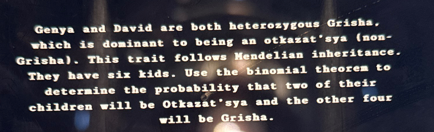 Solved Genya and David are both heterozygous Grisha. which | Chegg.com