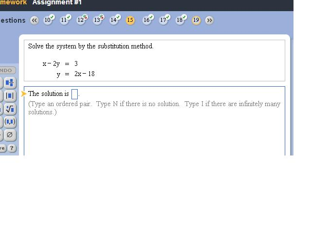 Solved Solve the system by the substitution method. x - 2y | Chegg.com