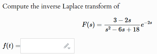 Solved Compute the inverse Laplace transform | Chegg.com