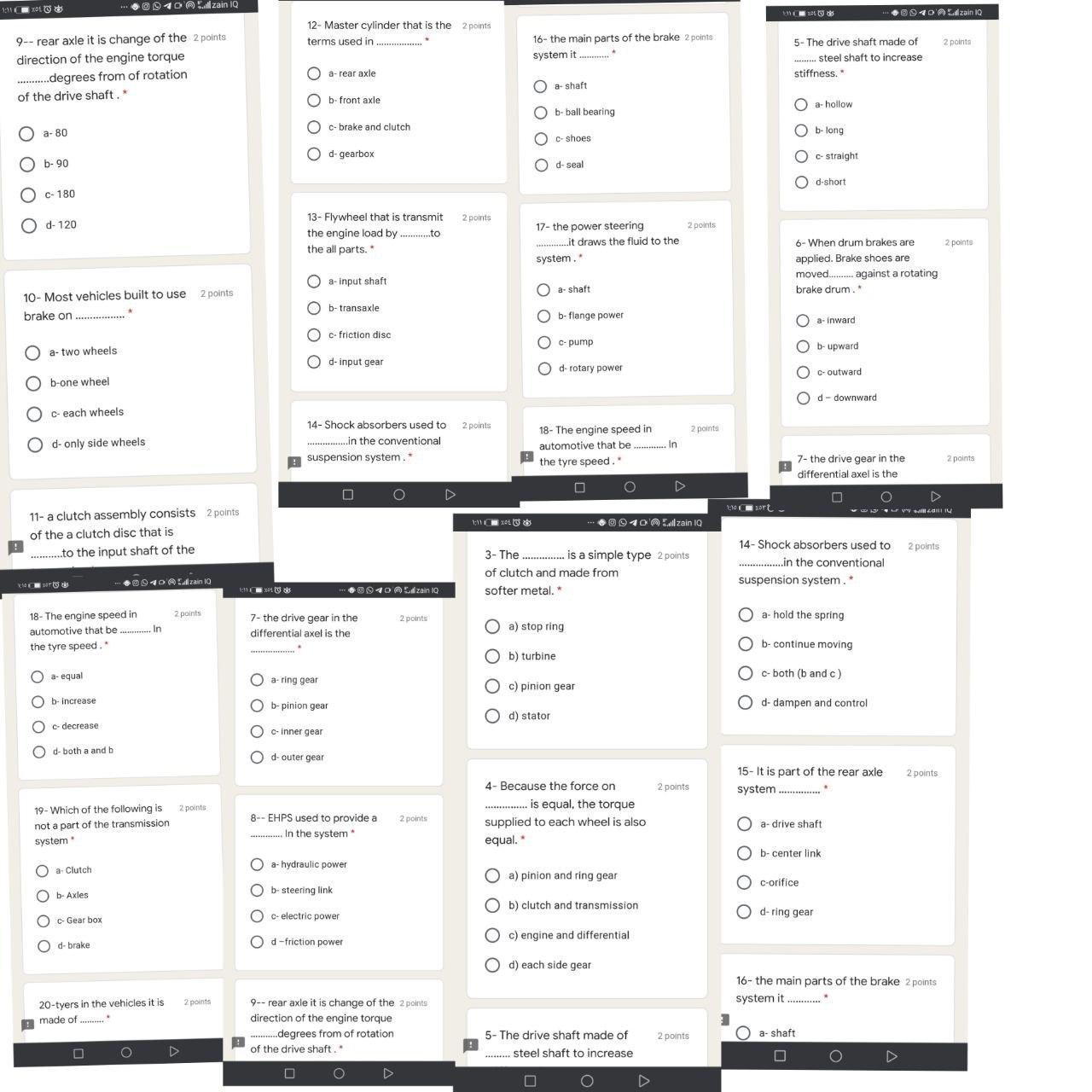 Solved 31 0940 zain IQ ME 90'zain IQ 12- Master cylinder | Chegg.com