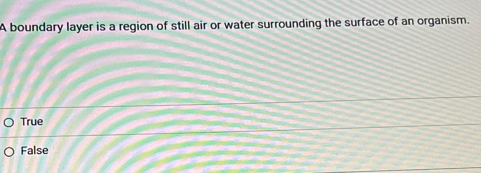 Solved A boundary layer is a region of still air or water | Chegg.com