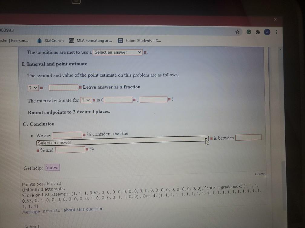 Solved 3 Pearson.. i StatCrunch CLA MLA Formatting an... | Chegg.com