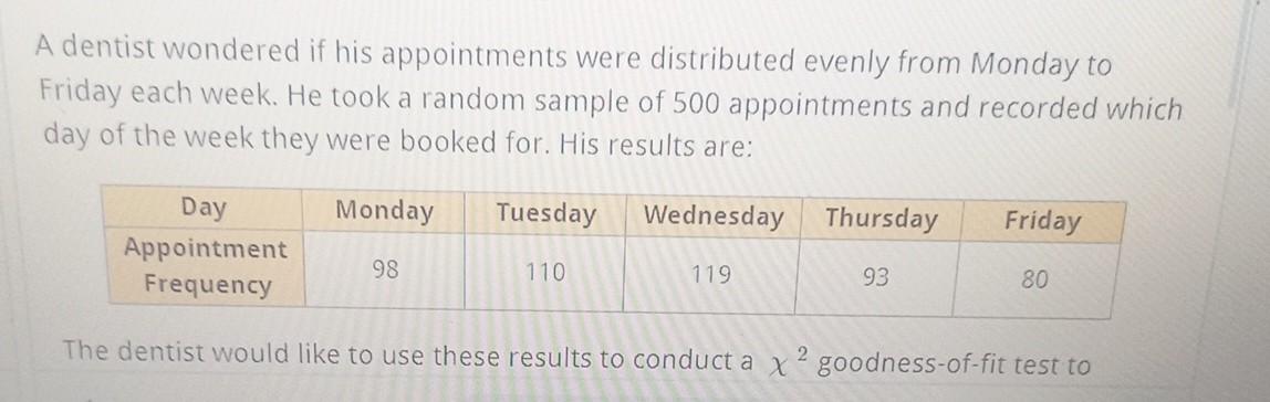 Solved A dentist wondered if his appointments were | Chegg.com