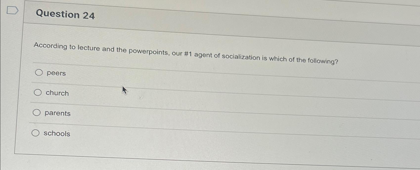 Solved Question 24According to lecture and the powerpoints, | Chegg.com