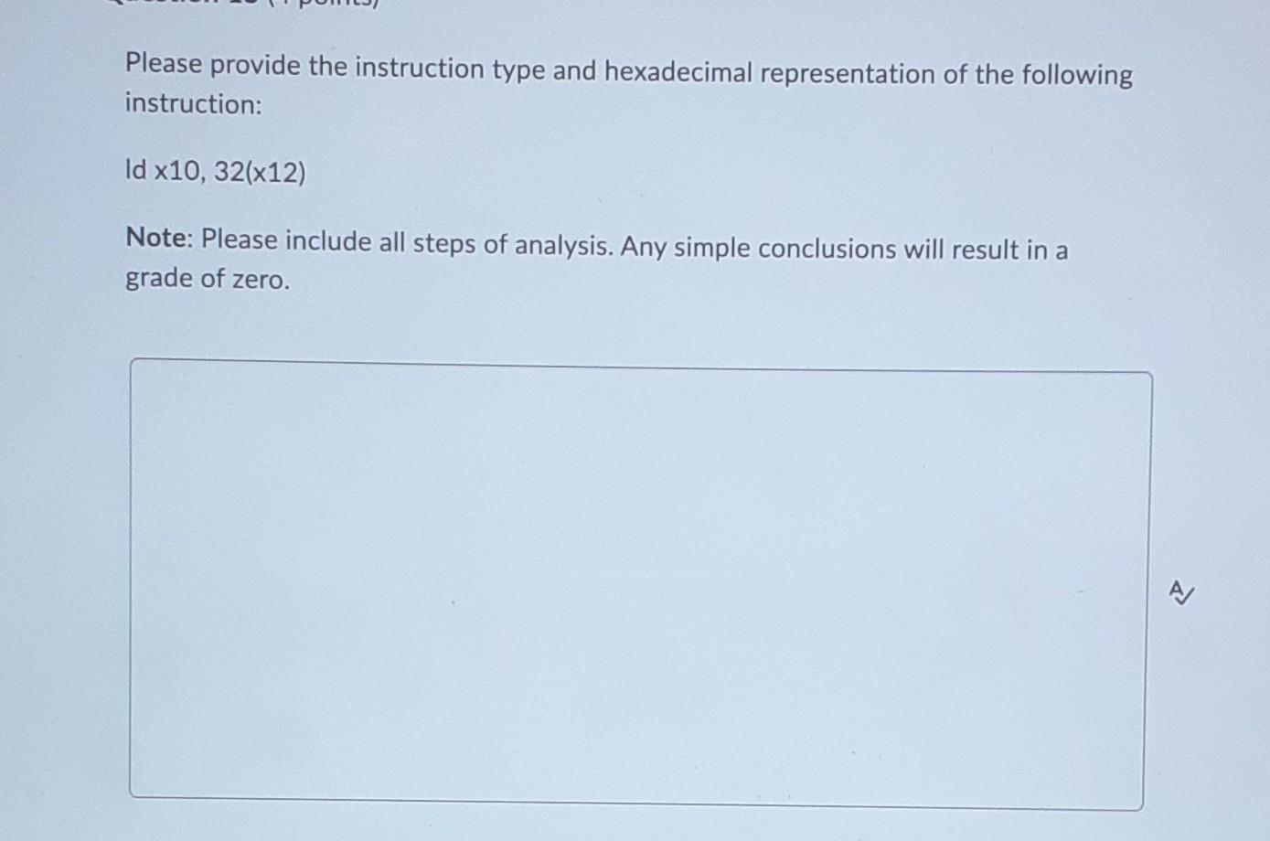 Solved Please Provide The Instruction Type And Hexadecimal