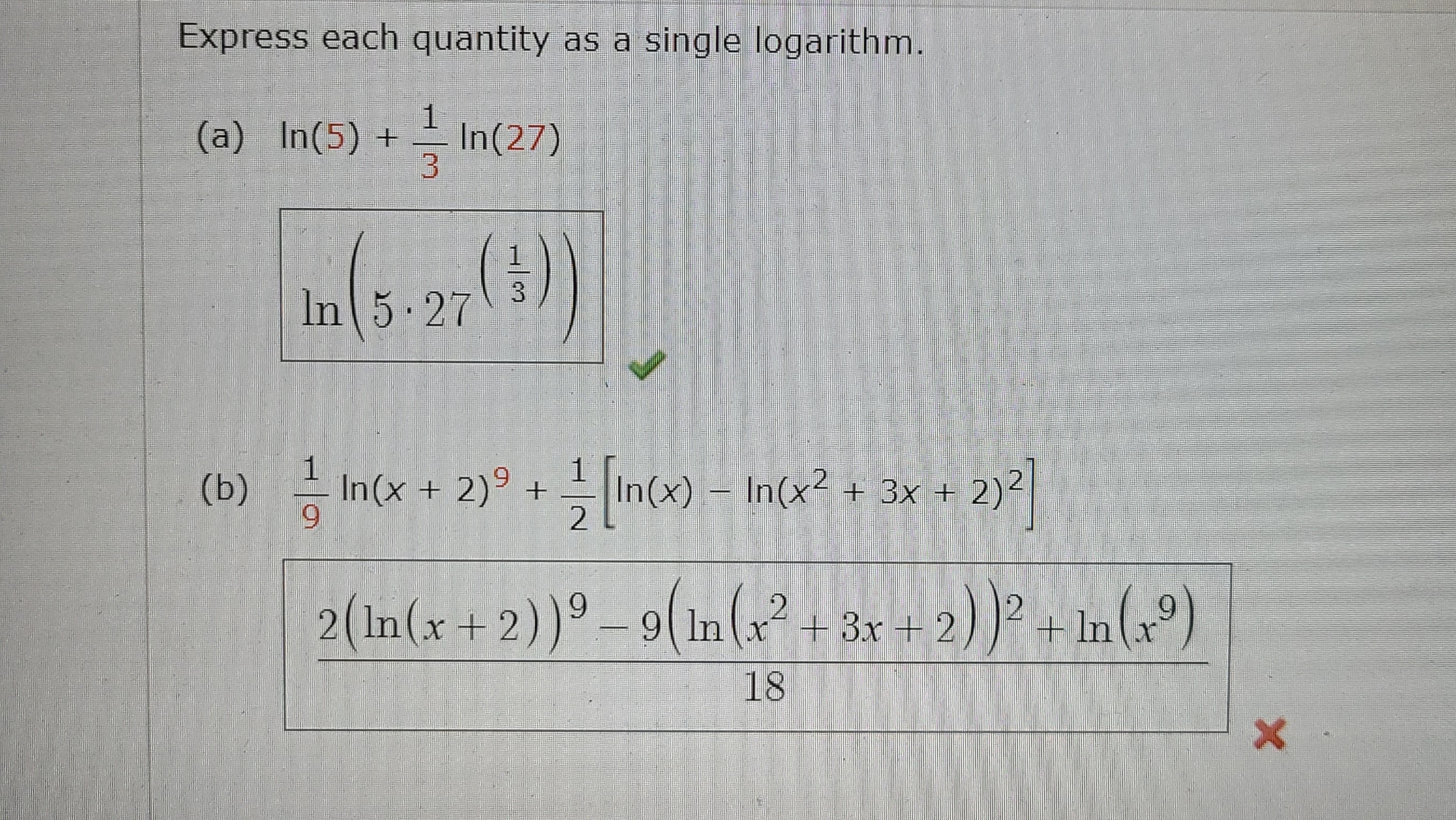 Solved Express each quantity as a single | Chegg.com