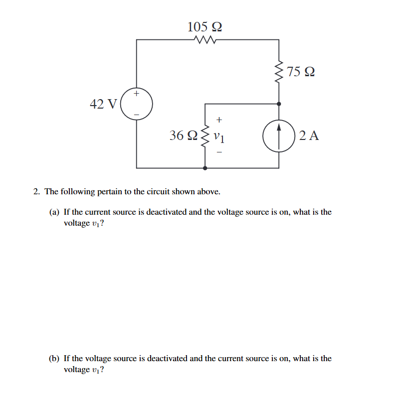 Solved The following pertain to the circuit shown above.(a) | Chegg.com