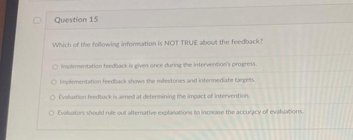Solved Which of the following information is NOT TRUE about | Chegg.com