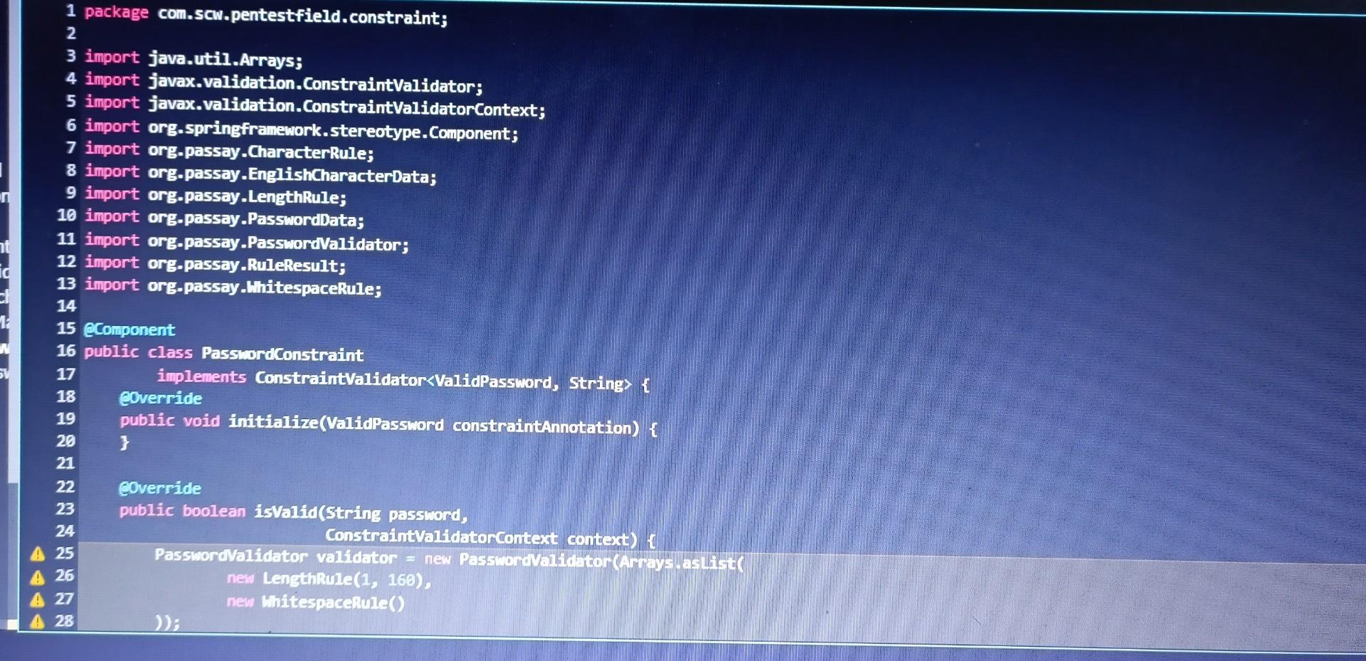 Solved @0verride public boolean isvalid( final Object value, | Chegg.com